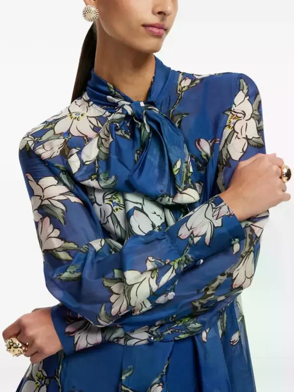 LEO LIN Katrina Floral Bow Maxi Dress