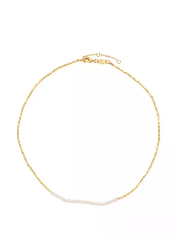 Anni Lu Pearl Beaded Necklace - Gold