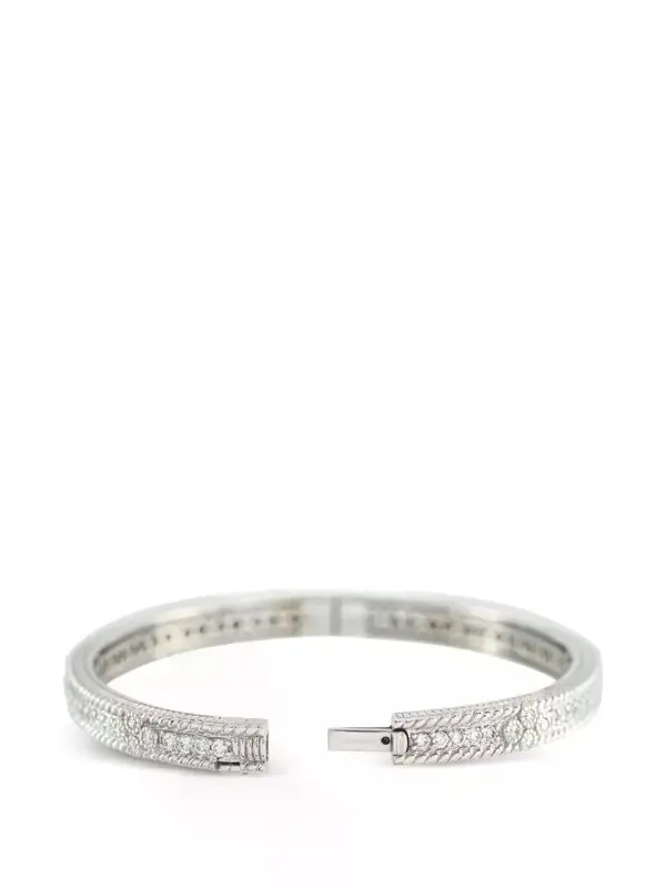 Judith Ripka 18k White Gold Diamond Bangle