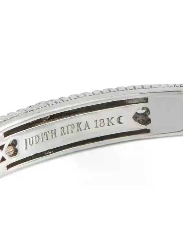 Judith Ripka 18k White Gold Diamond Bangle