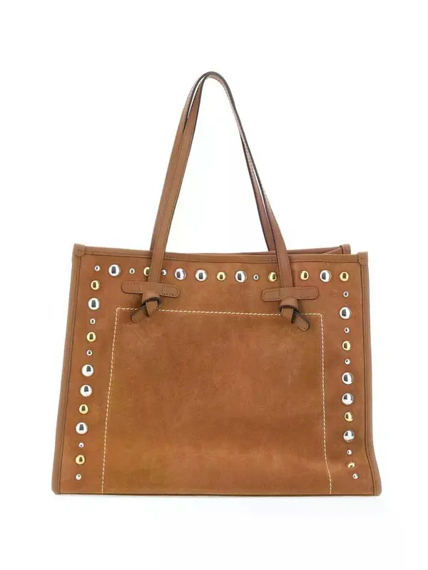 GIANNI CHIARINI Marcella Suede Shoulder Bag - Brown
