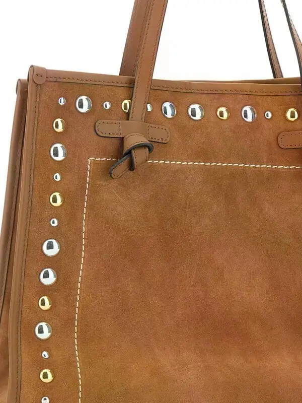 GIANNI CHIARINI Marcella Suede Shoulder Bag - Brown
