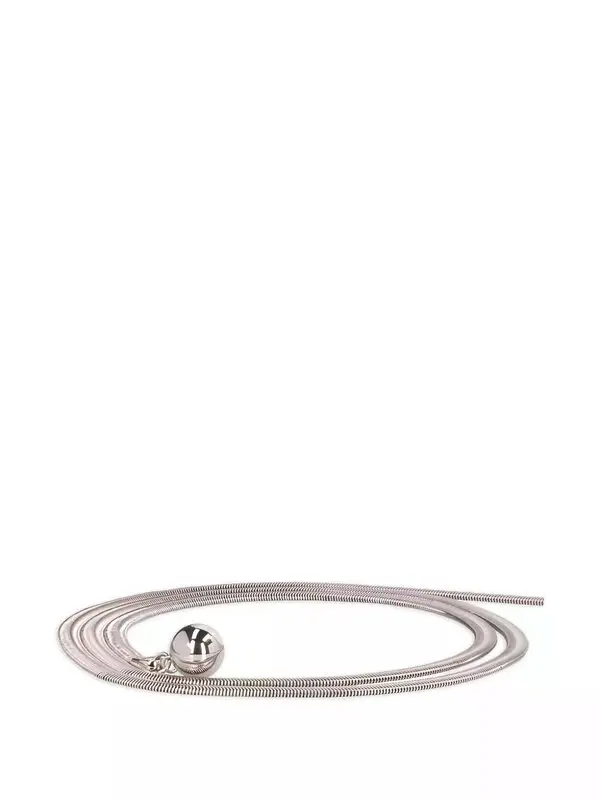 Sportmax Vortice Ball-detail Necklace - Silver