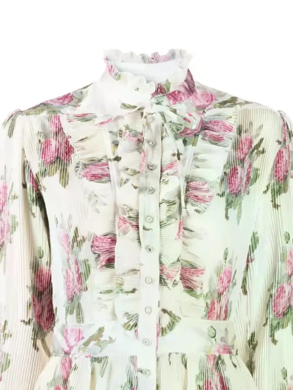 Rabanne Ruffled Floral Blouse