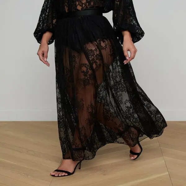 L'Agence Alona Lace Maxi Skirt