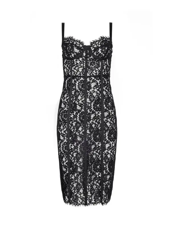 chinese dress ladies L'agence Lindsay Lace Midi Dress main image 1