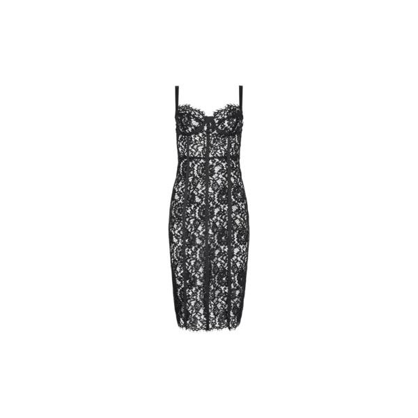 L'Agence Jennifer Lace Midi Dress