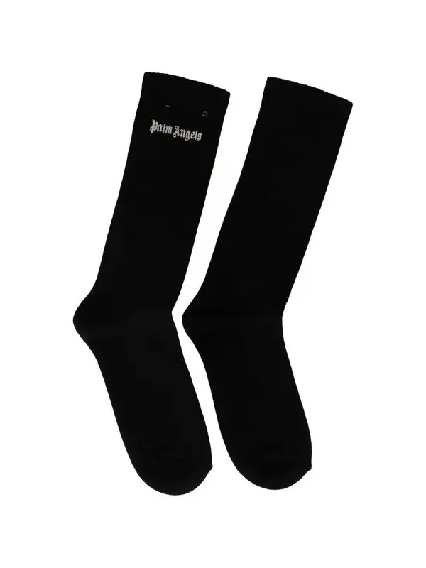 Palm Angels Logo Socks - Black