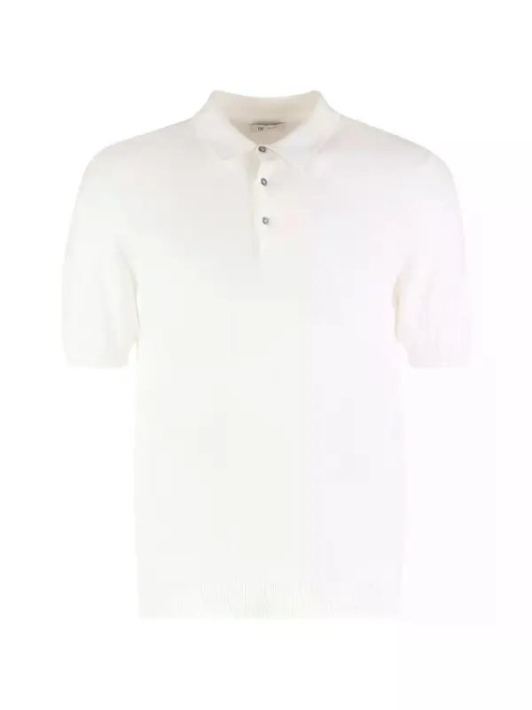 THE (ALPHABET) Cotton Polo Shirt - White