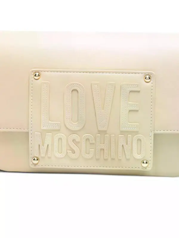 Moschino Embossed Logo Flap Crossbody Bag