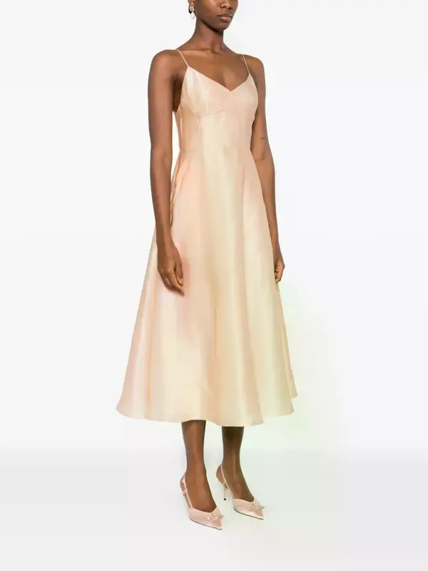 Alberta Ferretti A-line Midi Dress - Neutrals