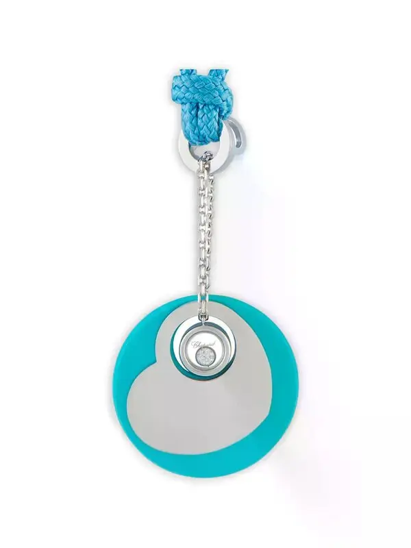 Chopard Diamond And Turquoise Pendant Necklace - Silver