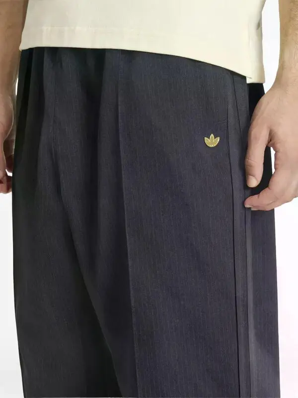 Adidas Firebird Pinstripe Logo Track Pants - Black