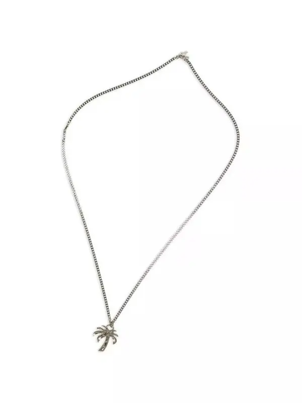 Palm Angels Palm Tree Pendant Necklace - Silver