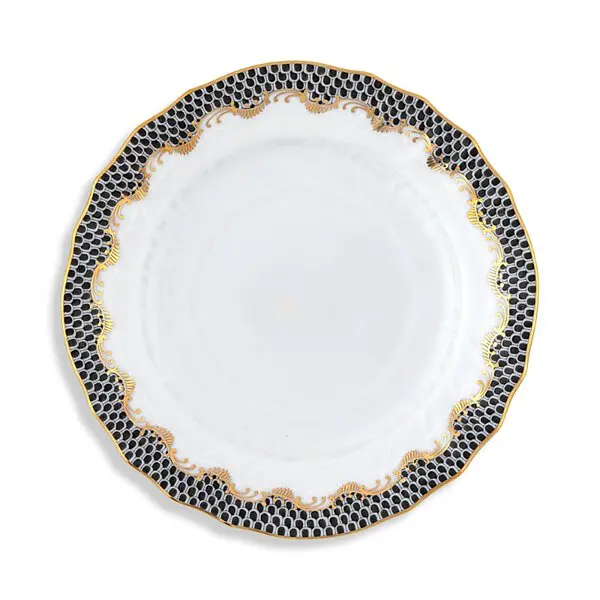 HEREND Bread And Butter Plate - Black