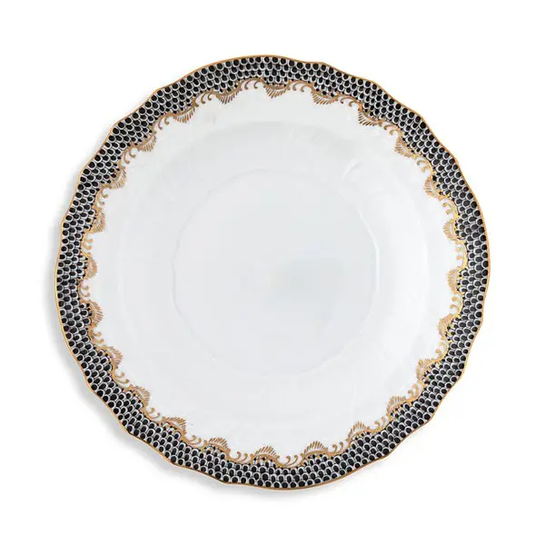 HEREND Porcelain Salad Plate - Black
