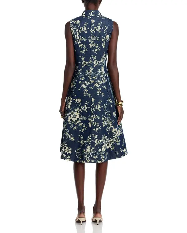 Elie Tahari The Gabby Denim Burnout Dress