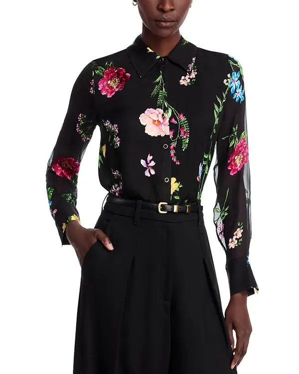 Elie Tahari Janice Floral Blouse