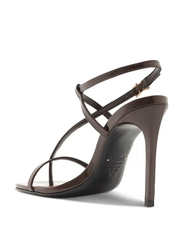 Schutz Azure Patent Leather High Heel Sandals - Maplewood