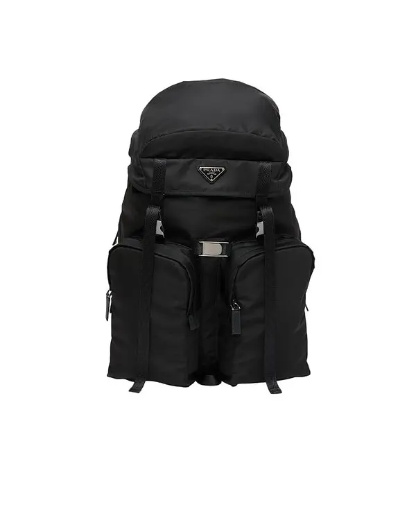 Prada Re-nylon And Saffiano Leather Backpack - Black
