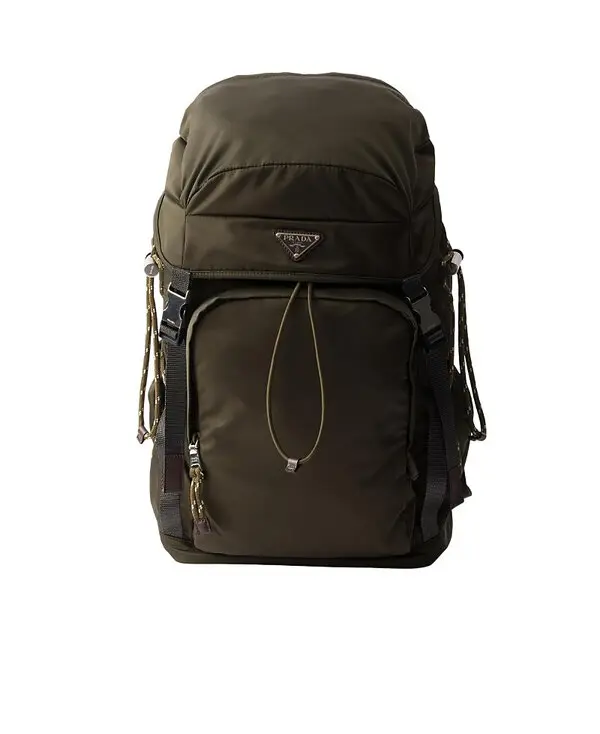 Prada Speedrock Re-nylon And Leather Backpack - Green