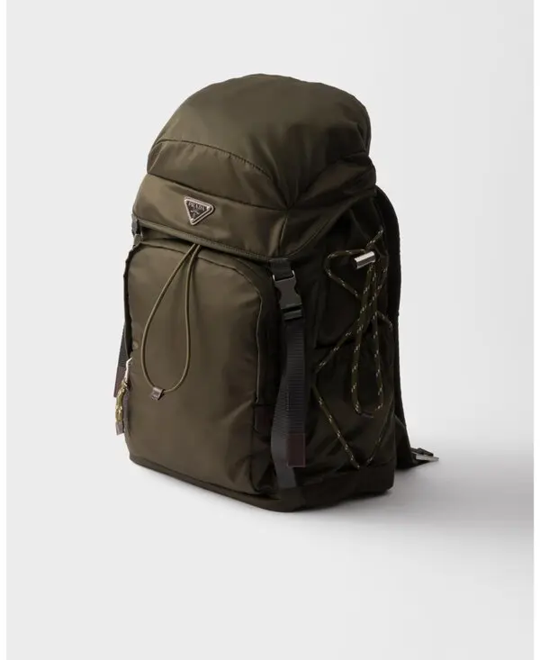 Prada Speedrock Re-nylon And Leather Backpack - Green