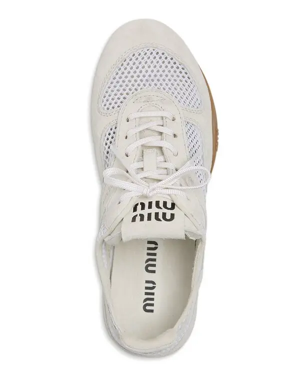 Miu Miu Allacciate Mesh Sneakers
