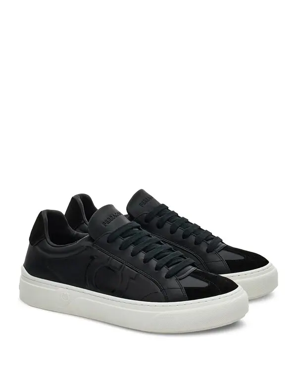 FERRAGAMO Lace Up Sneakers - Nero