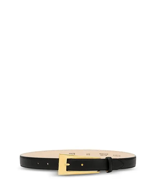 AUREUM No. 10 Leather Belt - Black/gold