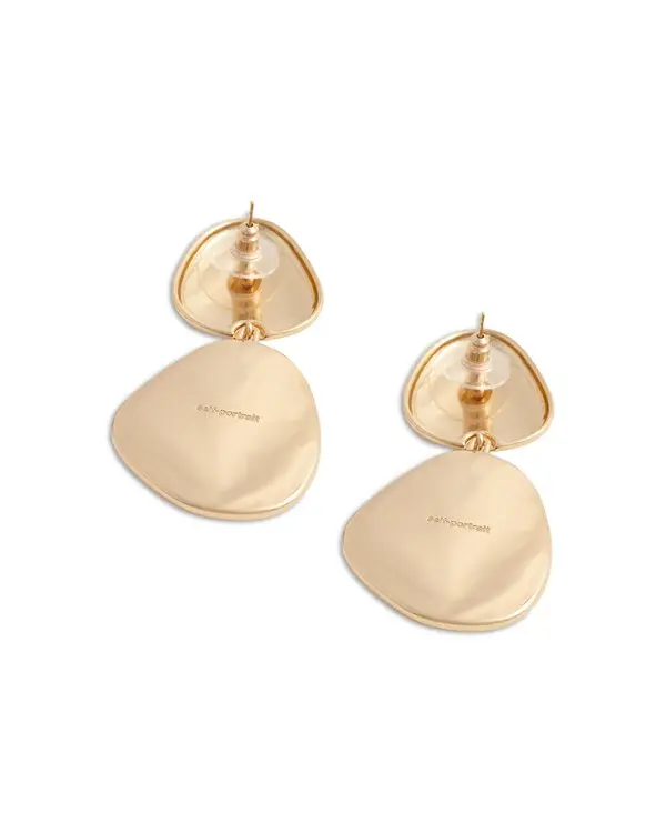 SELF-PORTRAIT Tiger Eye Resin Tiered Drop Earrings