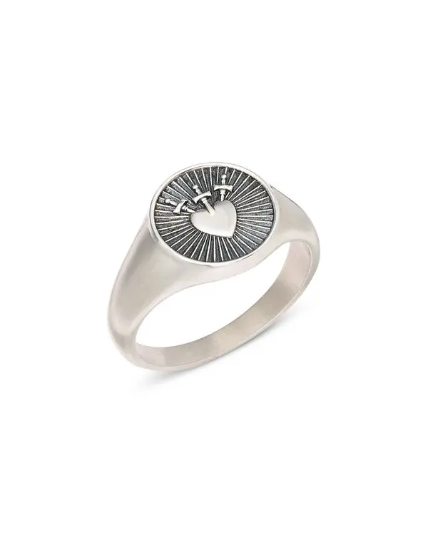 SERGE DENIMES Sorrow Signet Ring - Silver