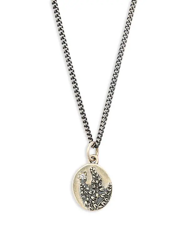SERGE DENIMES Pave Heather Pendant Necklace - Silver