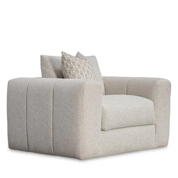 BERNHARDT Verano Fabric Swivel Chair - - - Beige