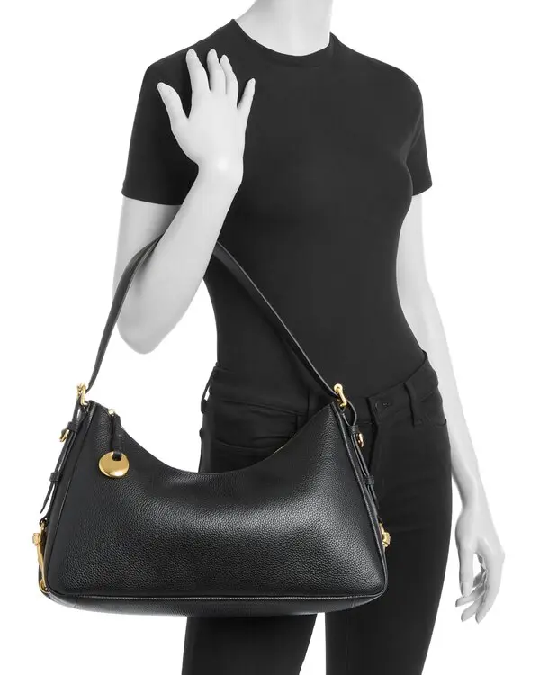 Rebecca Minkoff Mia Large Leather Shoulder Bag - Black