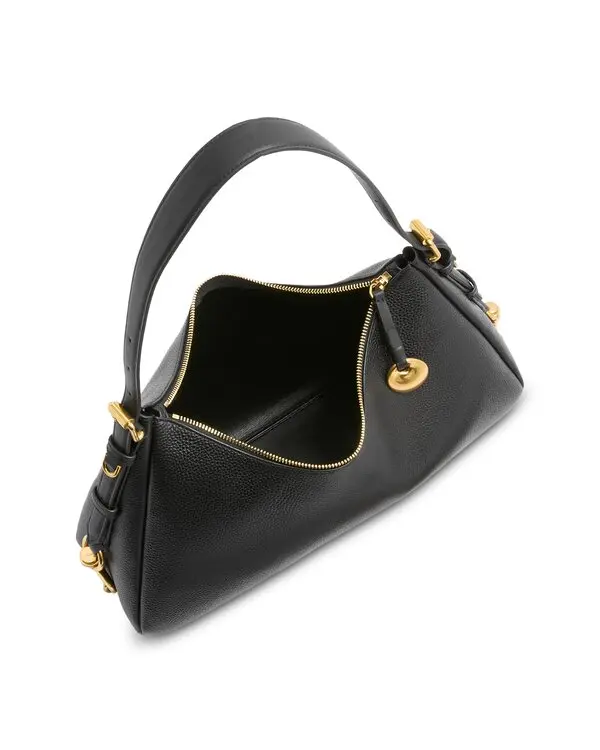 Rebecca Minkoff Mia Large Leather Shoulder Bag - Black
