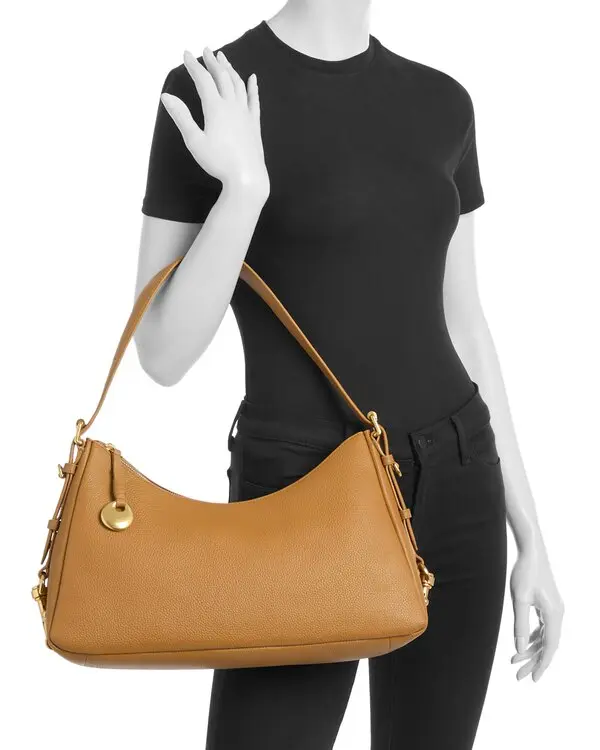 Rebecca Minkoff Mia Large Leather Shoulder Bag - Mocha