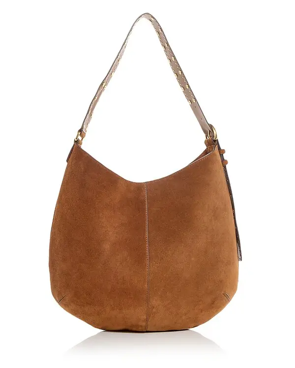 Rebecca Minkoff Naomie Suede Hobo Shoulder Bag - Cannella