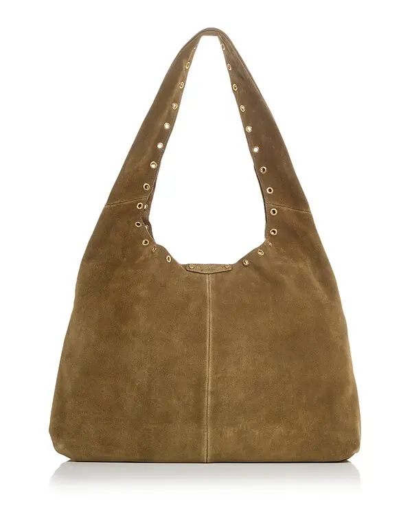 Rebecca Minkoff Industry Slouchy Suede Hobo Shoulder Bag - Jungle