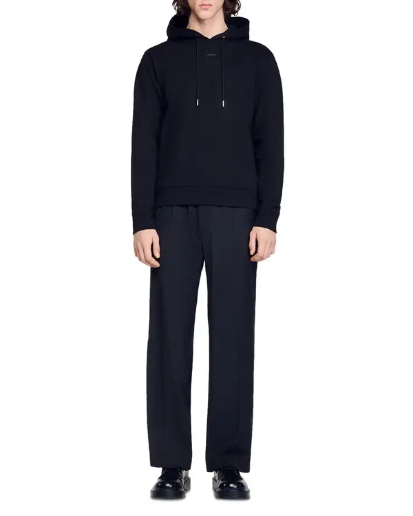 Sandro Logo Hooded Sweatshirt - Black