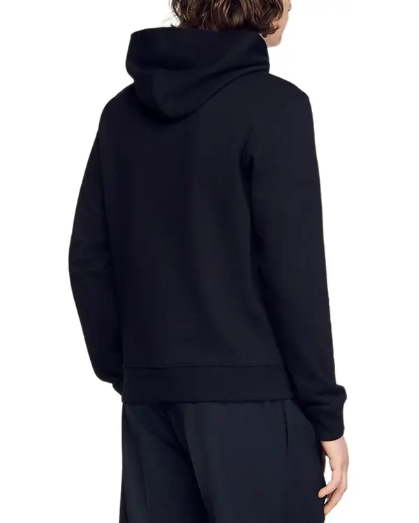 Sandro Logo Hooded Sweatshirt - Black