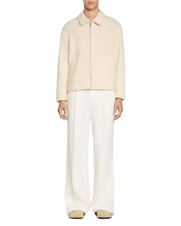 Sandro Minimal Knit Effect Jacket