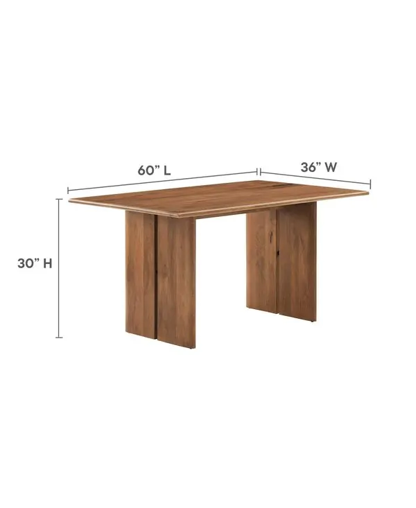 MODWAY Amistad 60 Wood Dining Table - Walnut
