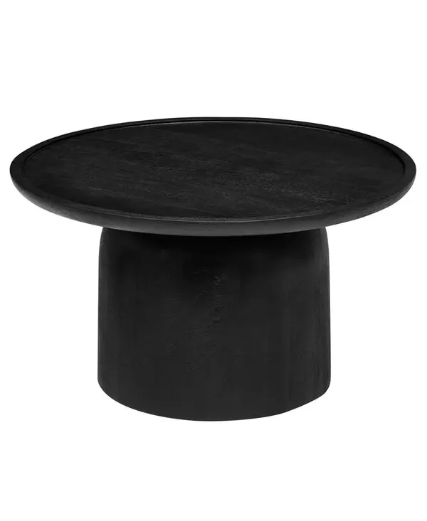MODWAY Holloway 30 Round Wood Coffee Table - Black