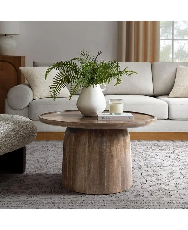 MODWAY Holloway 30 Round Wood Coffee Table