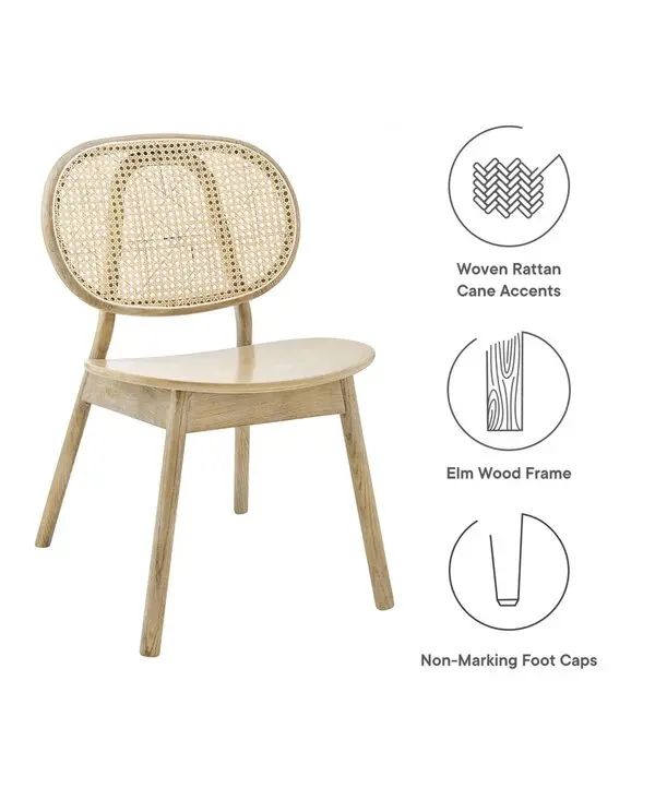 MODWAY Malina Wood Dining Side Chair, Set Of 2