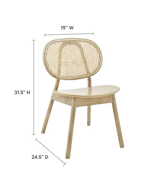 MODWAY Malina Wood Dining Side Chair, Set Of 2