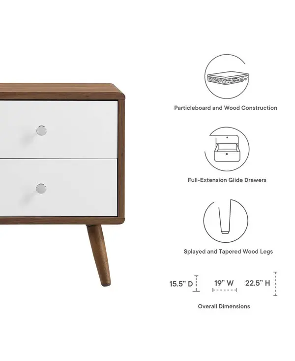 MODWAY Transmit 2-drawer Nightstand