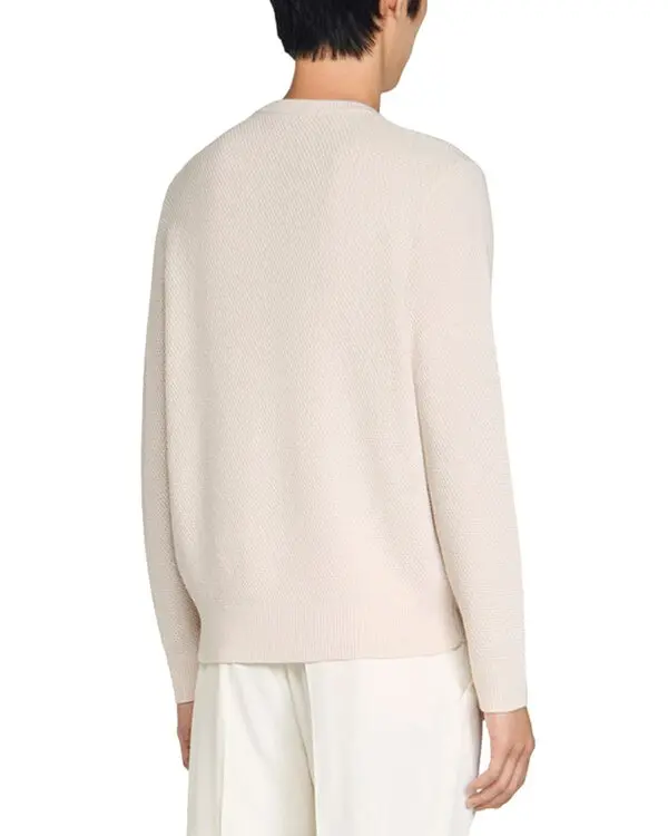 Sandro Seed Stitch Sweater - Ecru