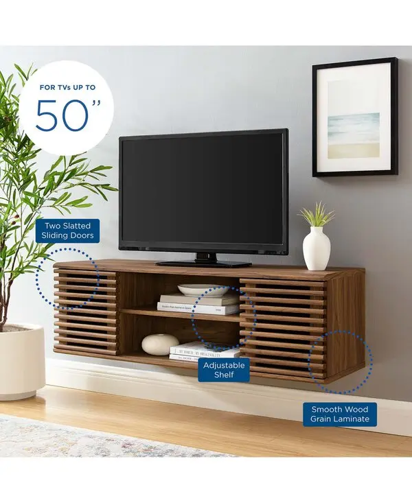 MODWAY Render 46 Wall-mount Media Console Tv Stand