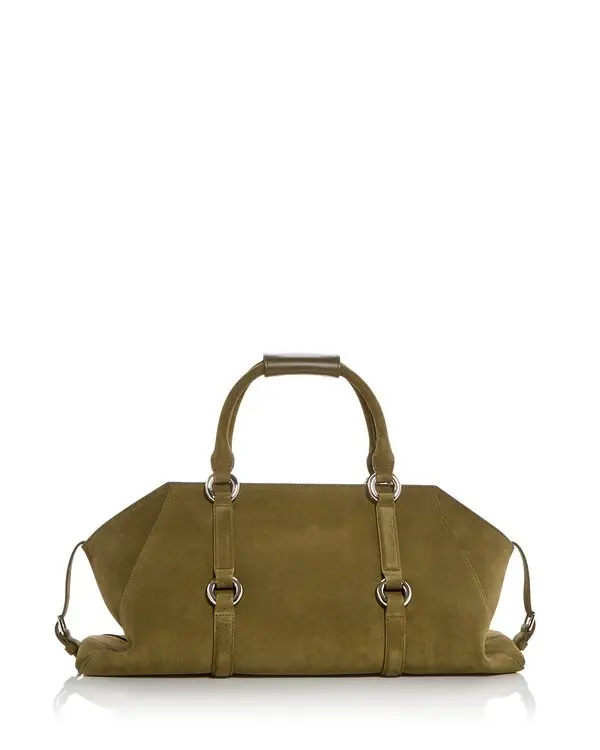 Alexander McQueen Farringdon Suede Bag - Olive
